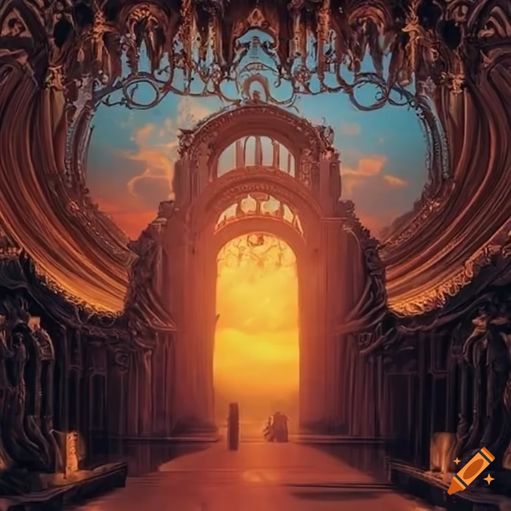 Symbolic image of gates to heaven on Craiyon