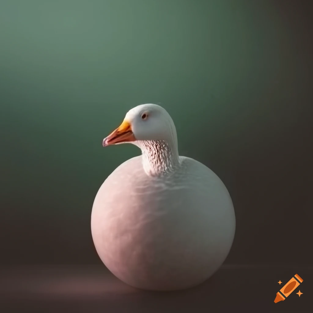 Image of a goose in a spherical shape