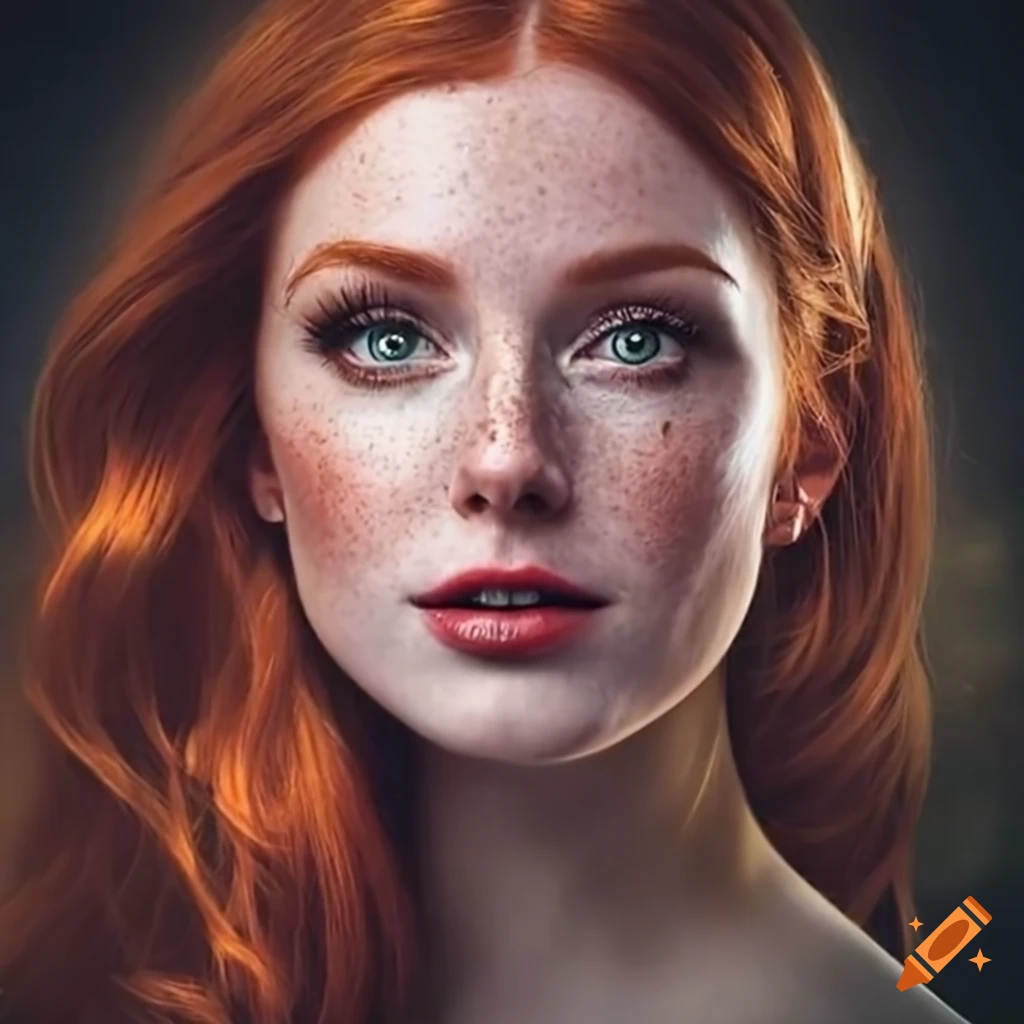 Hd Image Of A Beautiful Redhead Exploring Space On Craiyon