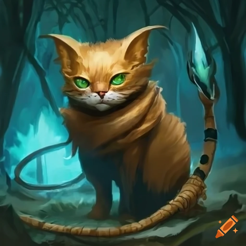 Legendary cat creature from magic: the gathering on Craiyon