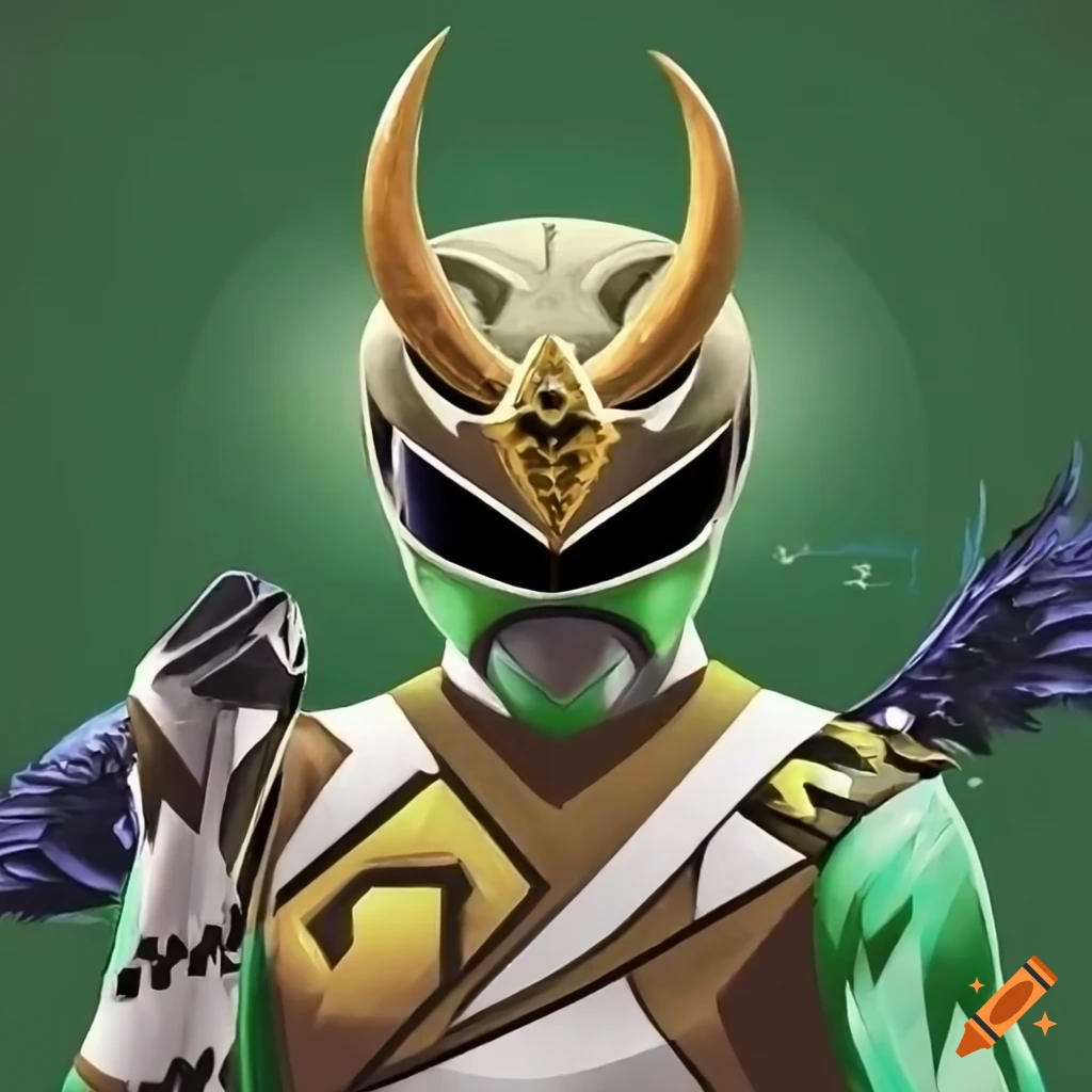 Green Power Ranger with bison-inspired helmet and eagle-themed armor on ...