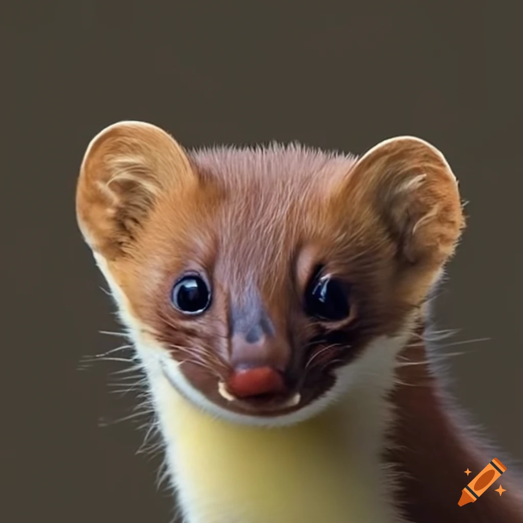 Cute image of a weasel on Craiyon