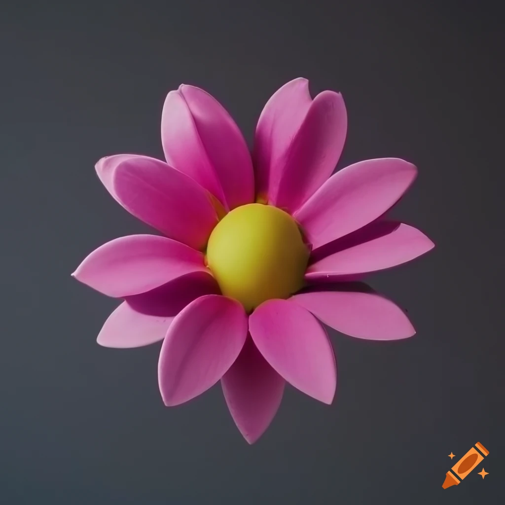 3d rendered flower on Craiyon