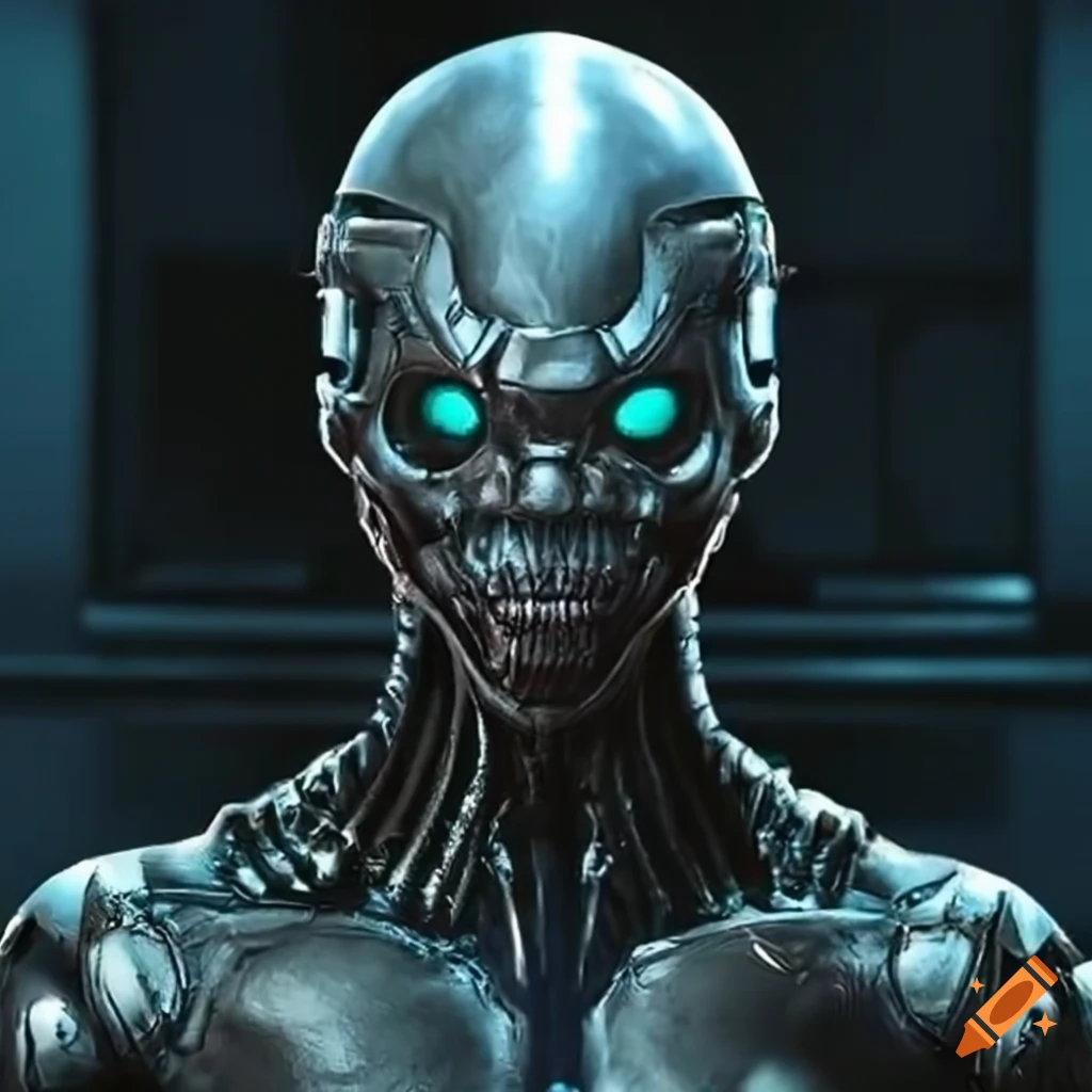 Image of a futuristic cyborg alien on Craiyon