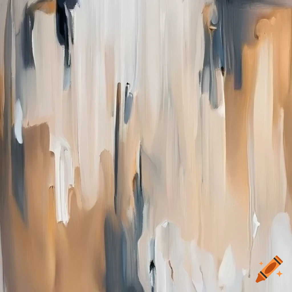 Minimalist beige and white abstract painting on Craiyon