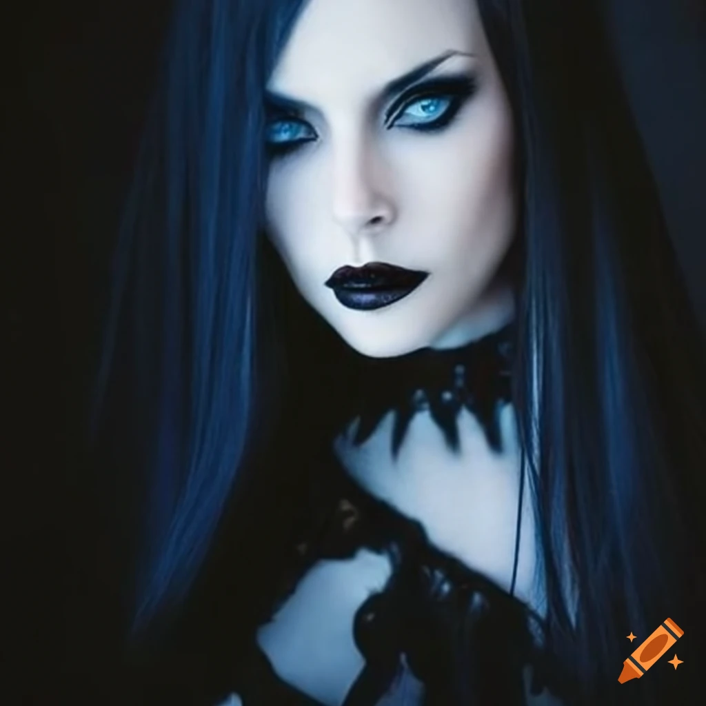 Portrait of a stunning gothic woman on Craiyon