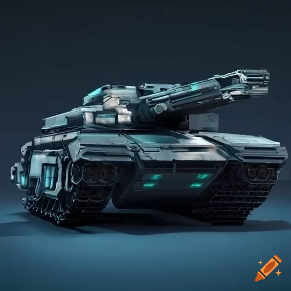 Futuristic cyberpunk tank with missile launcher on Craiyon