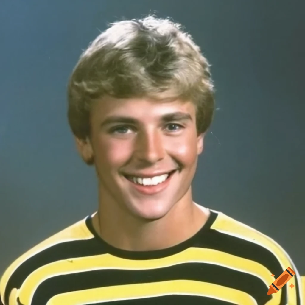 1985 headshot of Sammy Dempsey, a young adult man with blonde hair and ...