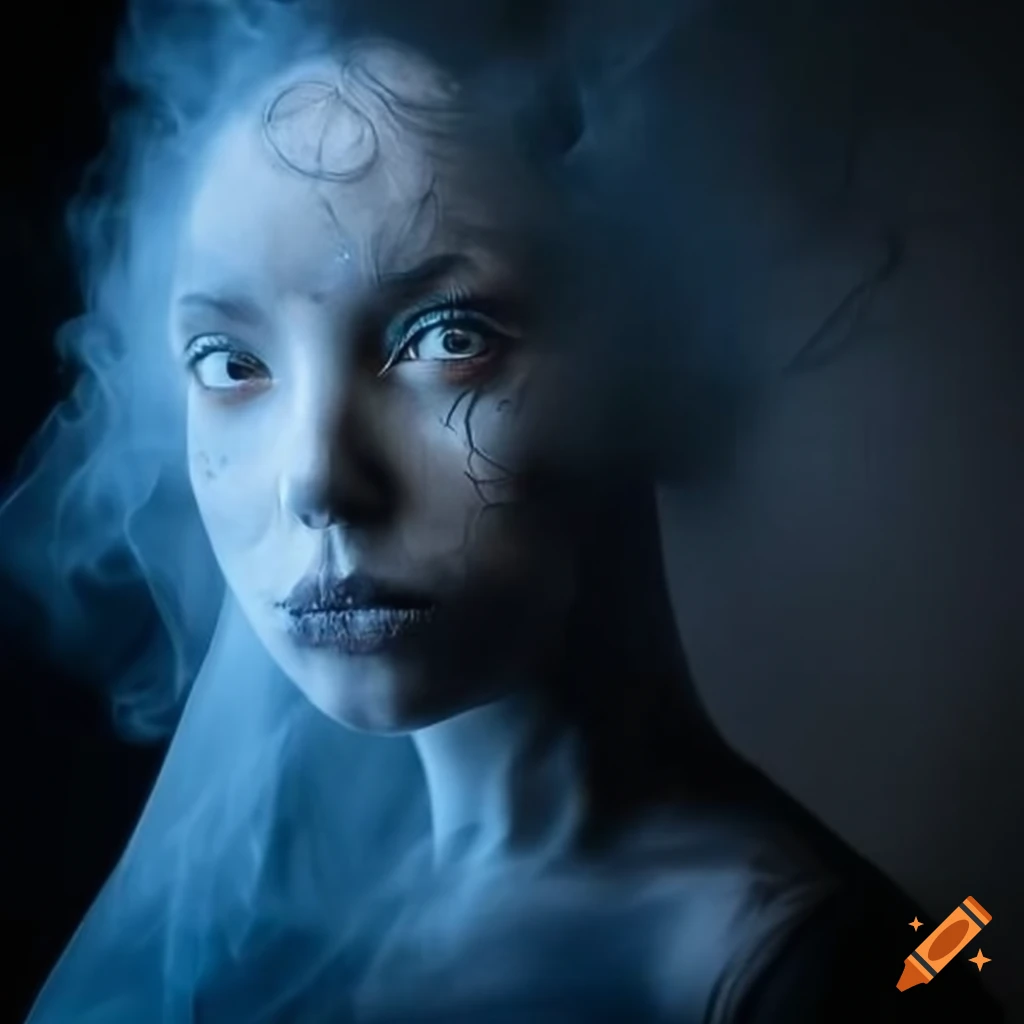 Artistic depiction of a humanoid creature with ash skin and a smoke ...