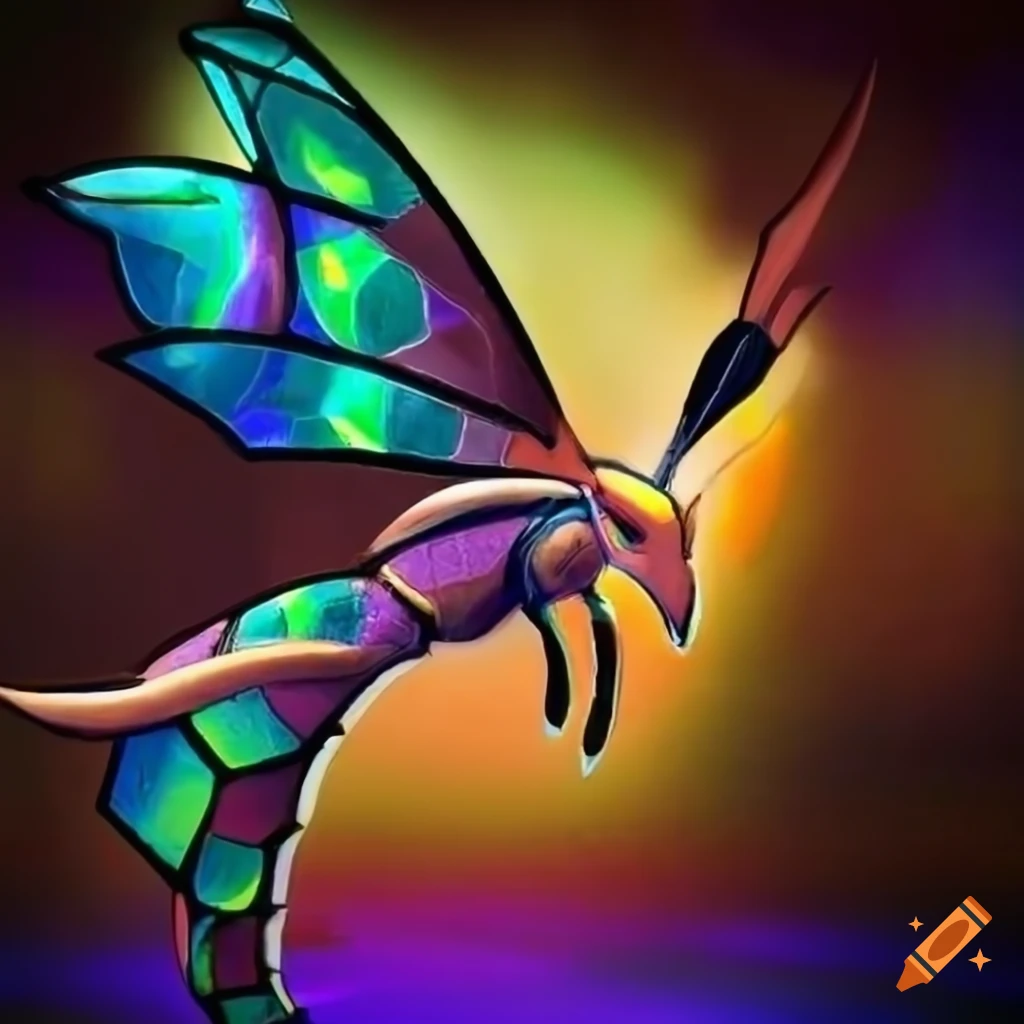 Majestic Ardelion, a dragonfly-inspired Pokemon on Craiyon