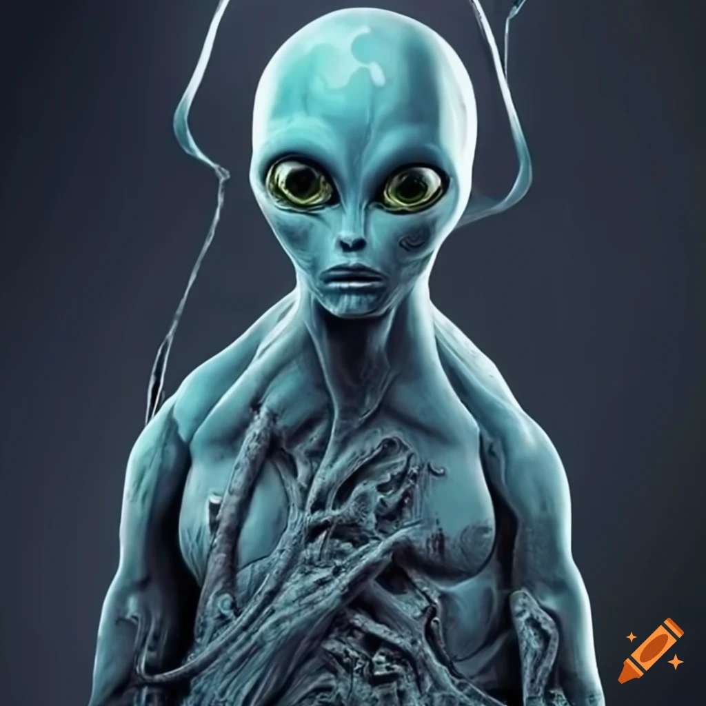 Alien alphabet characters on Craiyon