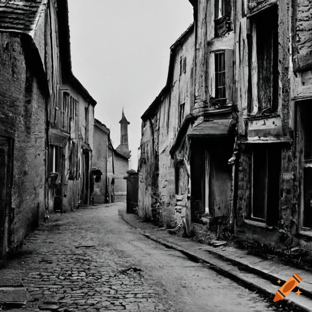 Vintage photo of a french village on Craiyon