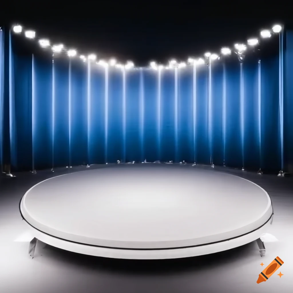 Empty conference stage on Craiyon