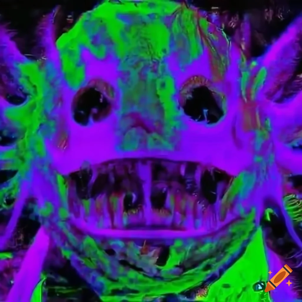 Horror-themed axolotl demon monster image on Craiyon