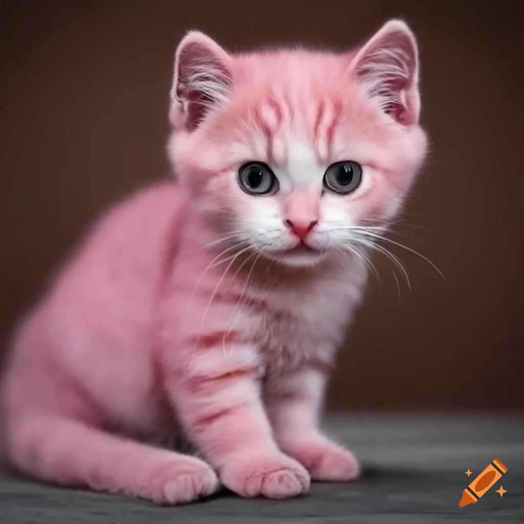 Gato bebe de color rosa on Craiyon