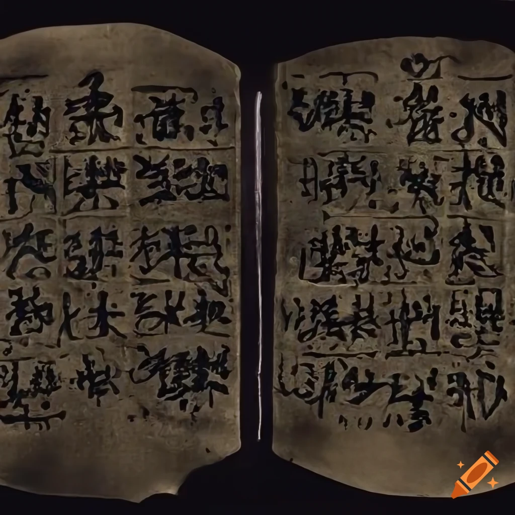 Source code written in Chinese bone oracle script on Craiyon