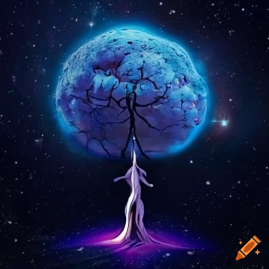 Tree in a space setting on Craiyon