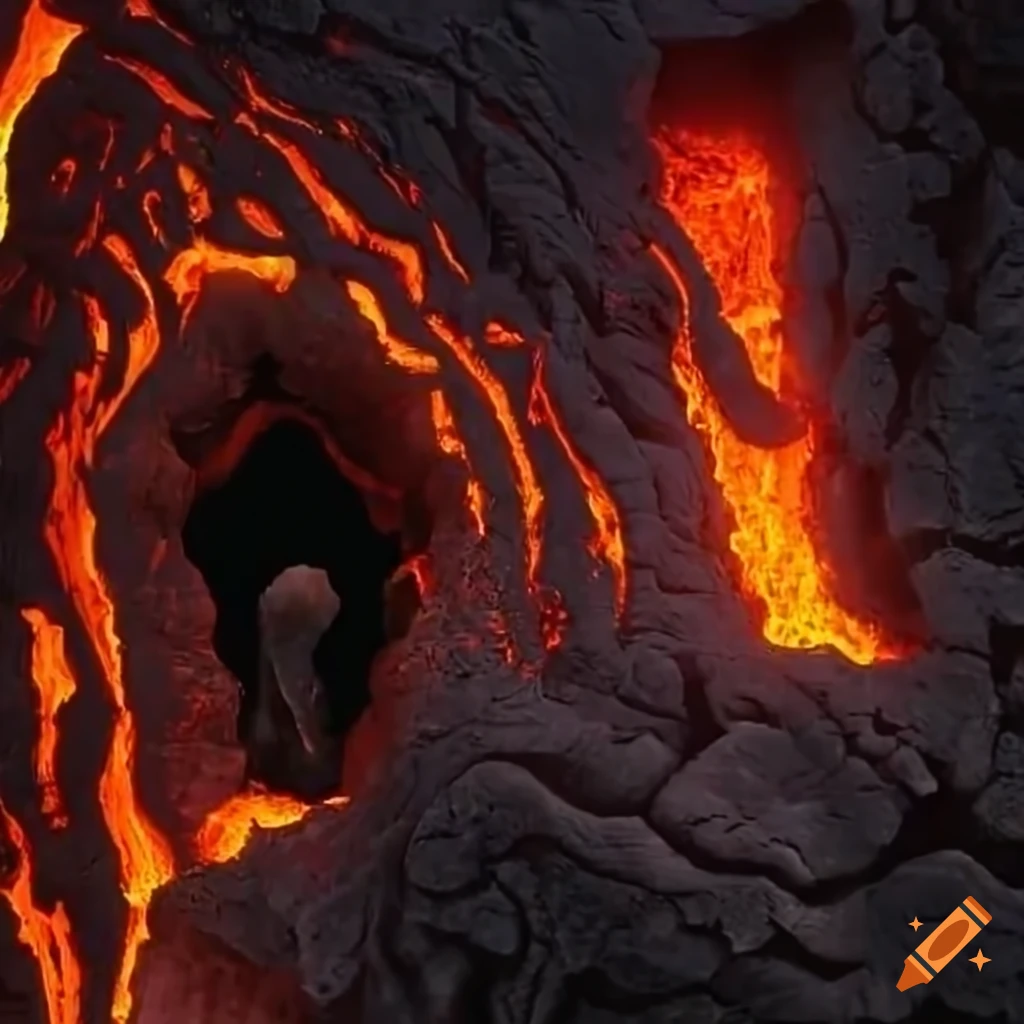 Concept art of a man trapped in a fiery and demonic place on Craiyon