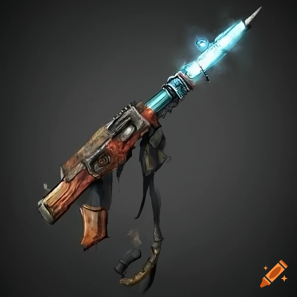 Concept art of post-apocalyptic scavenger melee weapons on Craiyon