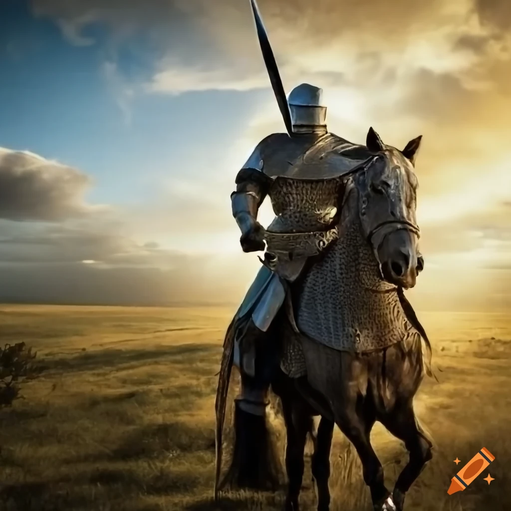 Image of a victorious knight on a battlefield on Craiyon