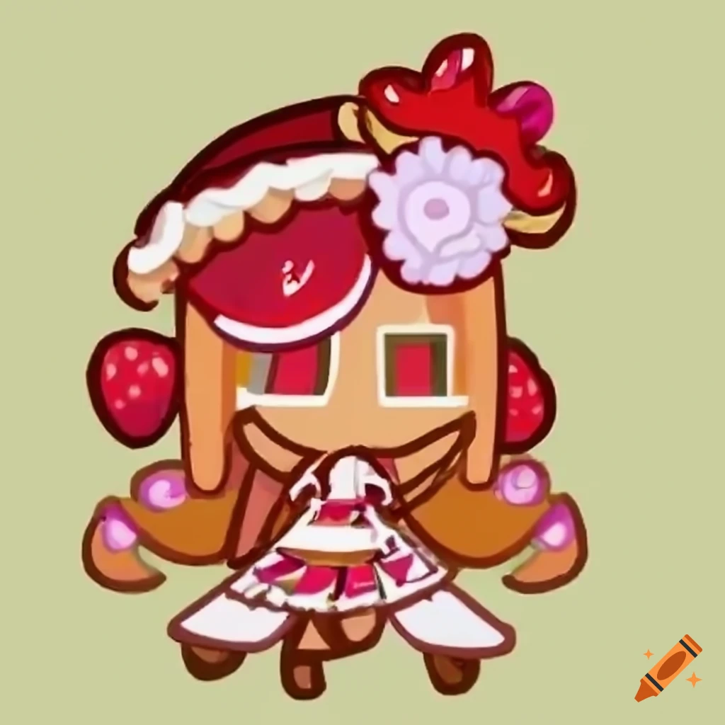 Image of Strawberry Shortcake Cookie from Cookie Run Kingdom on Craiyon