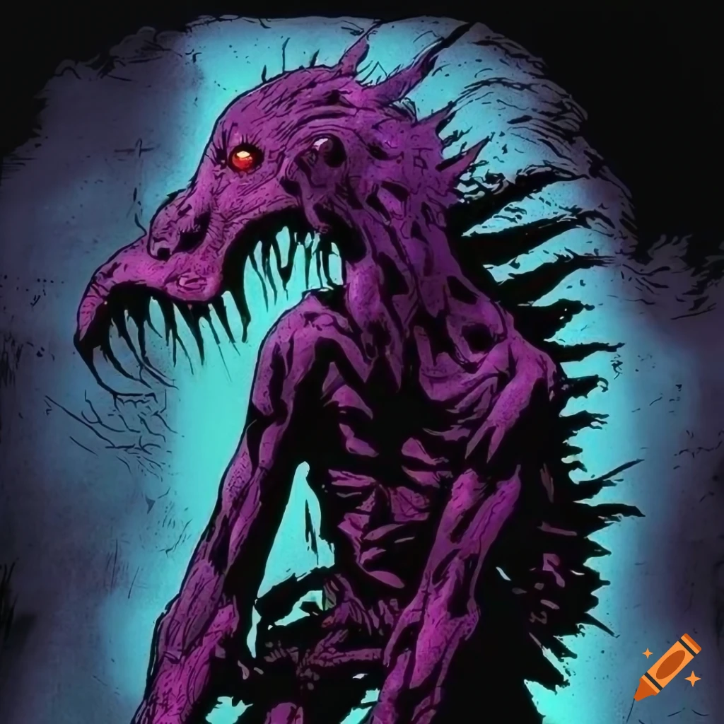 Colorful 90's manga creature artwork on Craiyon