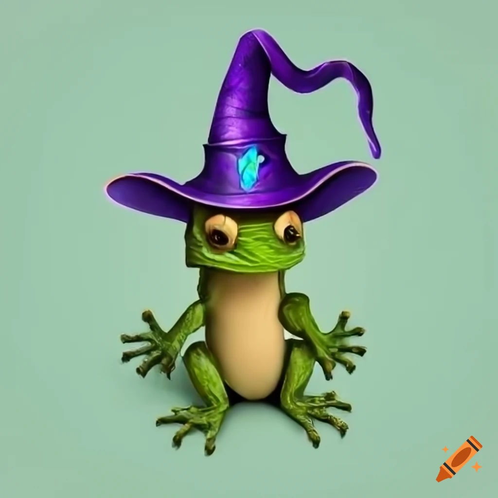 Lizard wearing a wizard hat on Craiyon