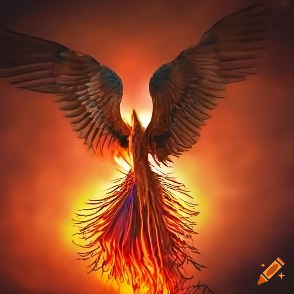 Image of a majestic phoenix bird on Craiyon