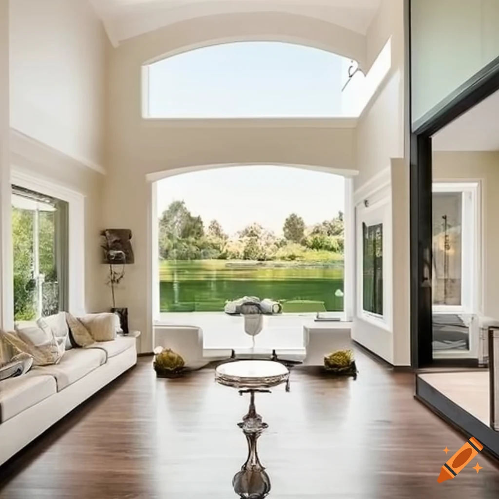 Modern california mansion with open-floor plan on Craiyon