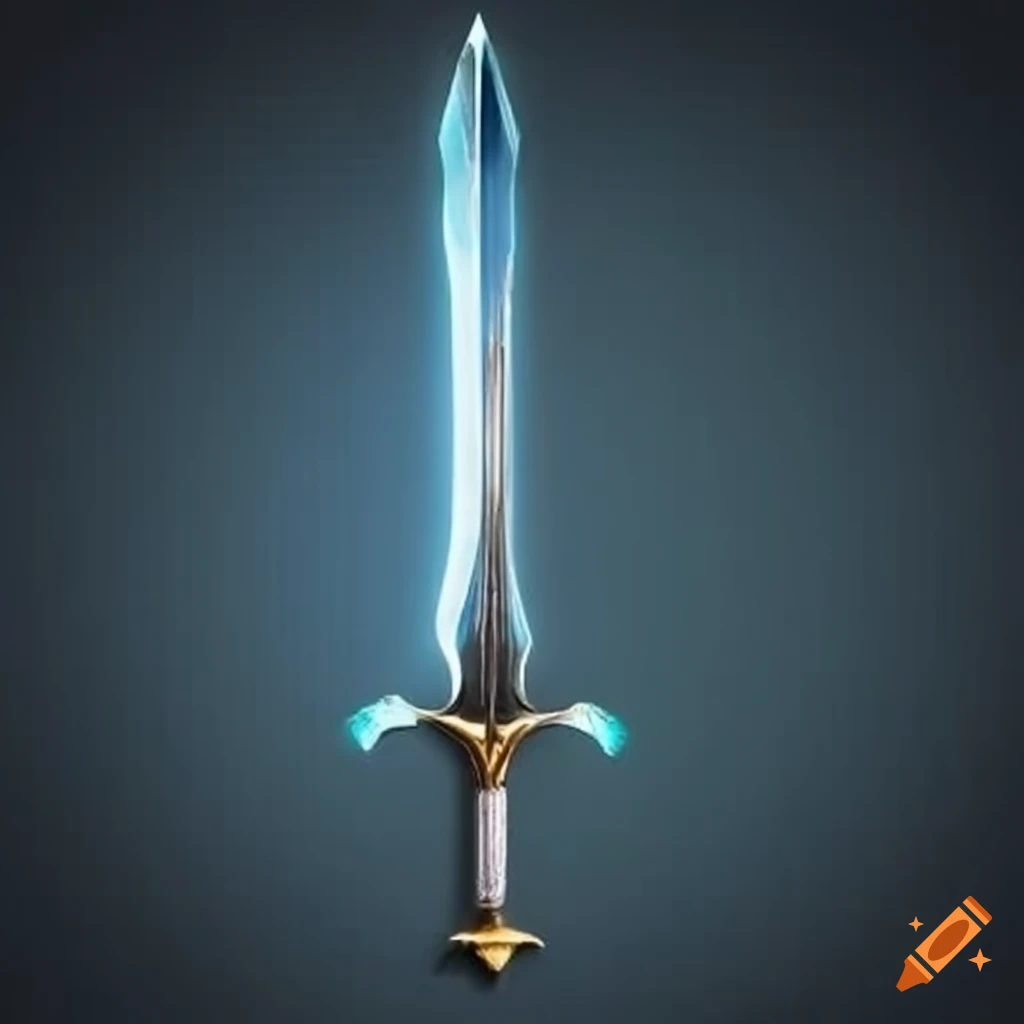 Diamond sword with electric aura on Craiyon