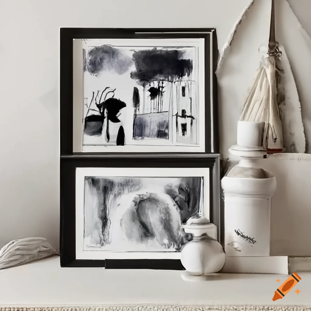 Creative collage of random art pieces