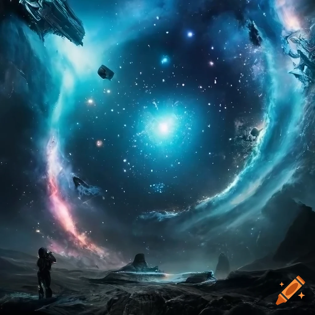 Portal to another dimension in epic galactic art on Craiyon