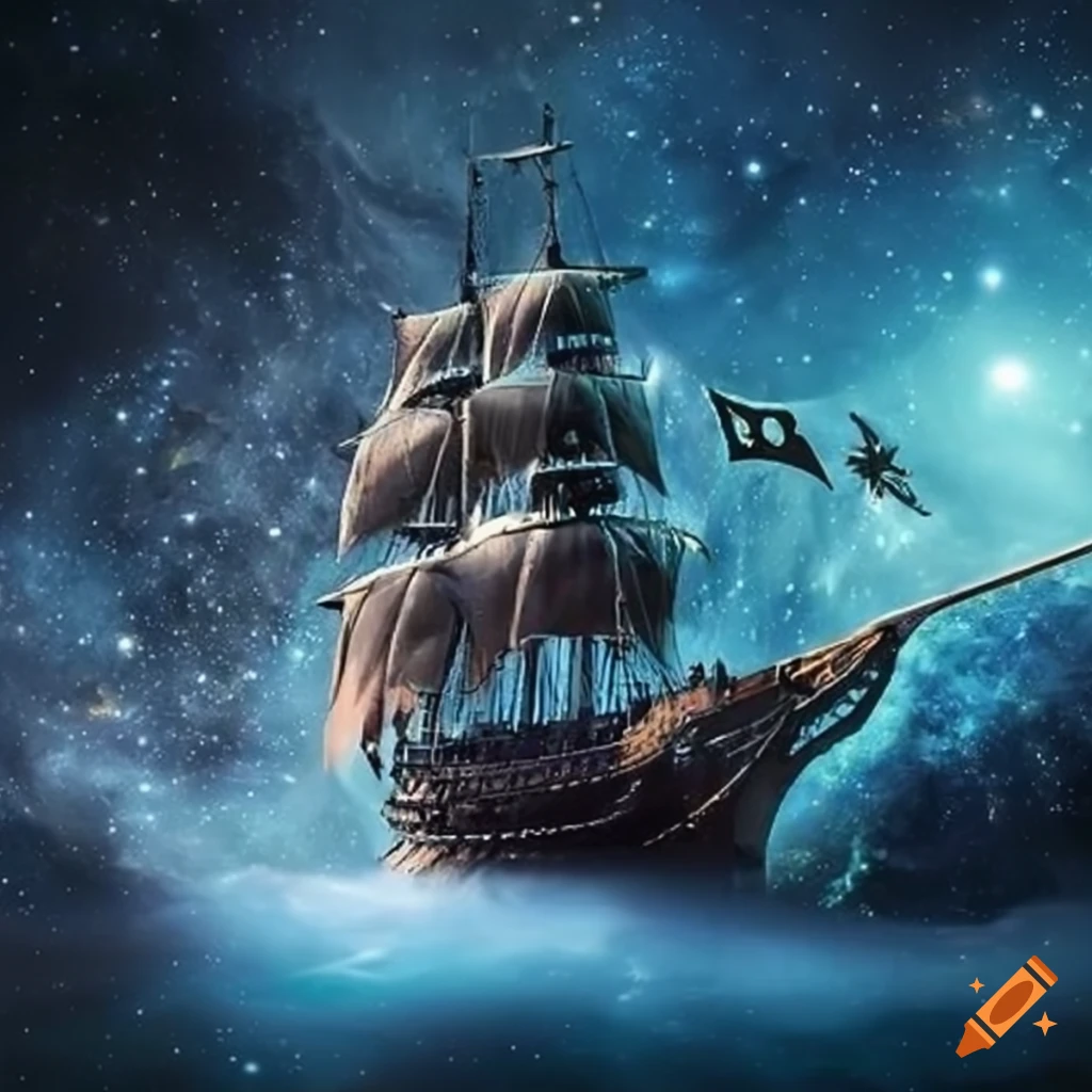 Outer Space Pirate Ship Space Pirate Ship 3D Model By Arturmuller