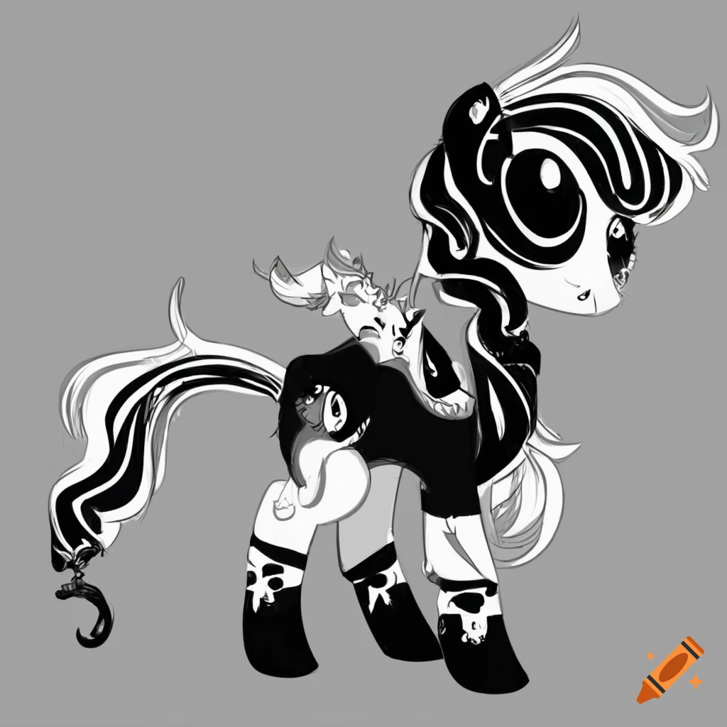 Detailed design of a My Little Pony character on Craiyon