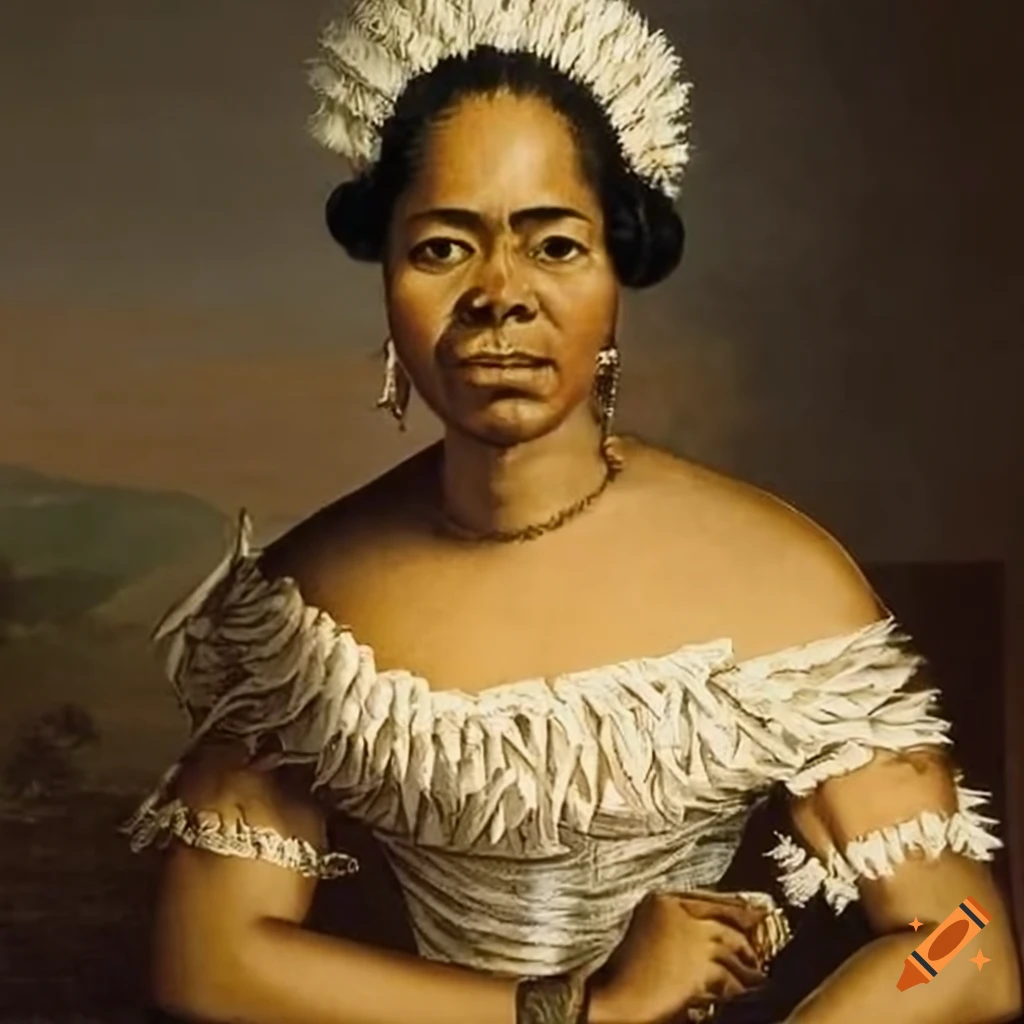 Portrait of an 18th century african-american hawaiian woman on Craiyon