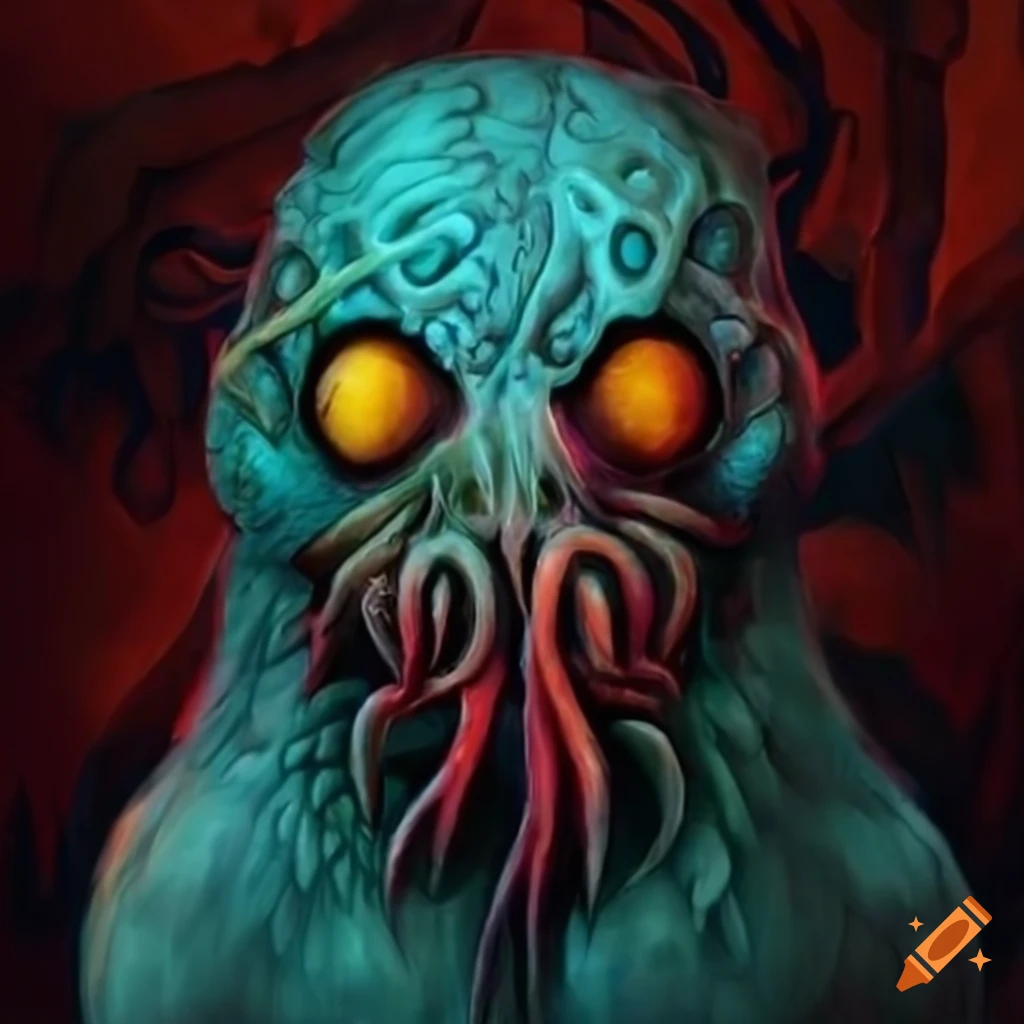 Cthulhu bird artwork on Craiyon