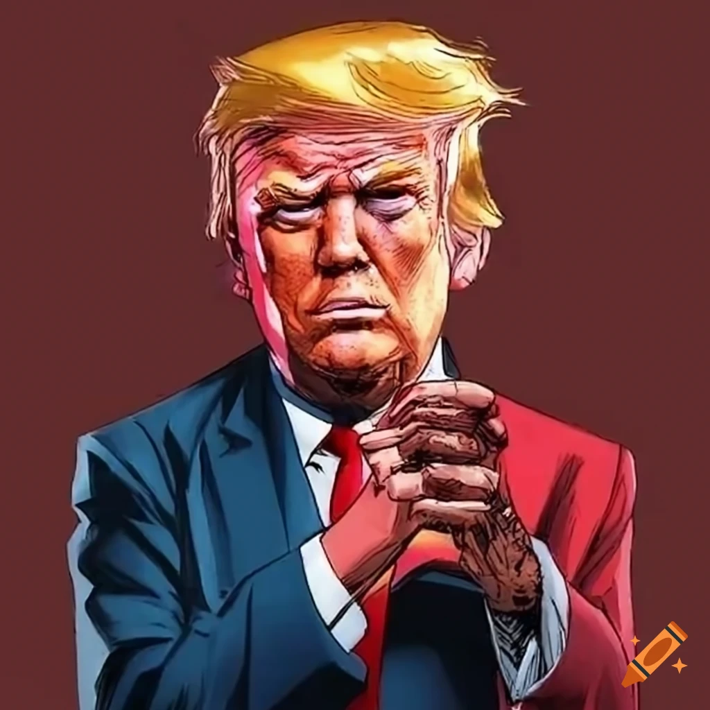 Marvel comic villain inspired by donald trump on Craiyon