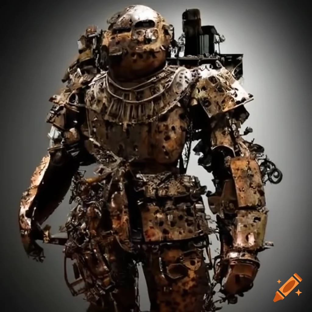 Scrap armor made from recycled tank parts on Craiyon