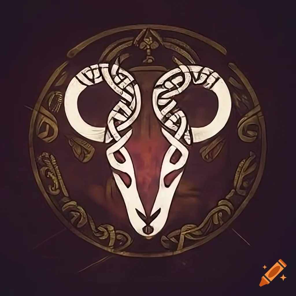 Viking-inspired aries symbol on Craiyon