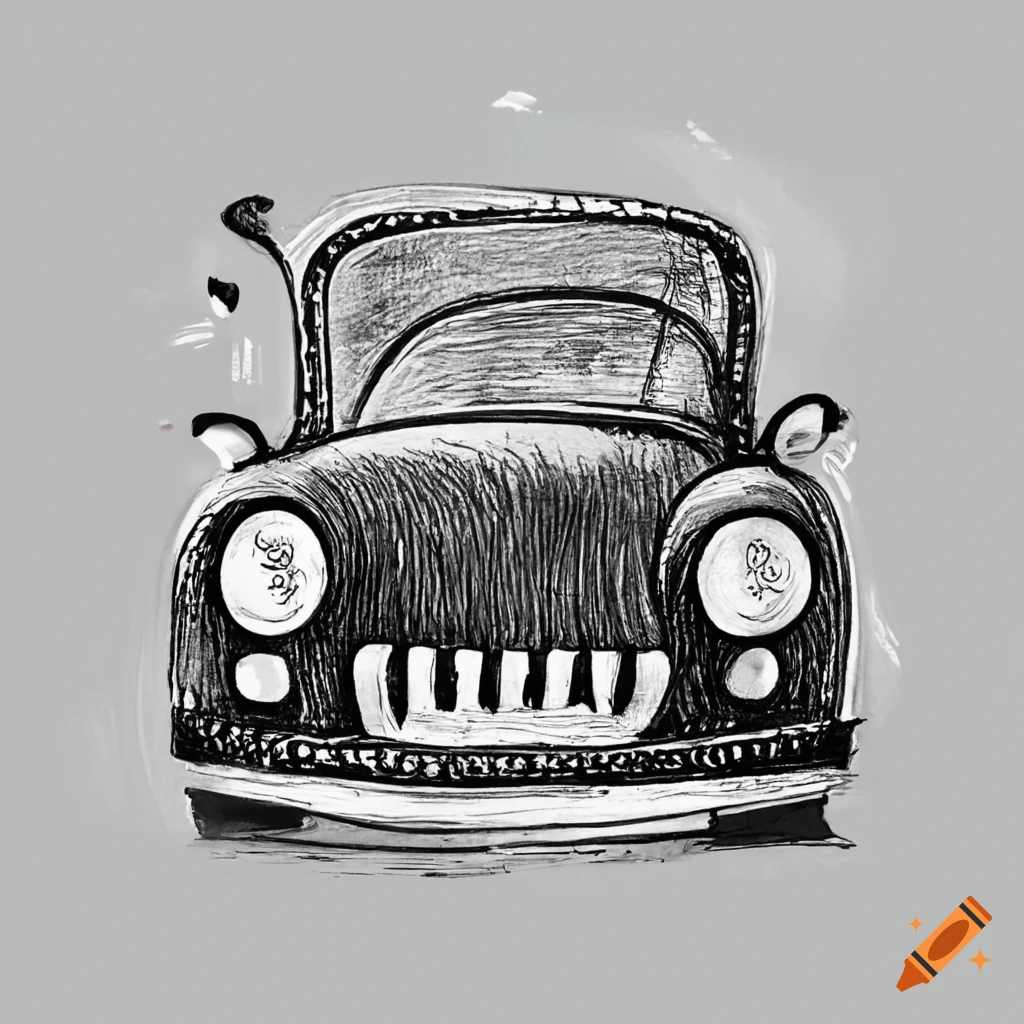 Colorful kids book cover with a car on Craiyon