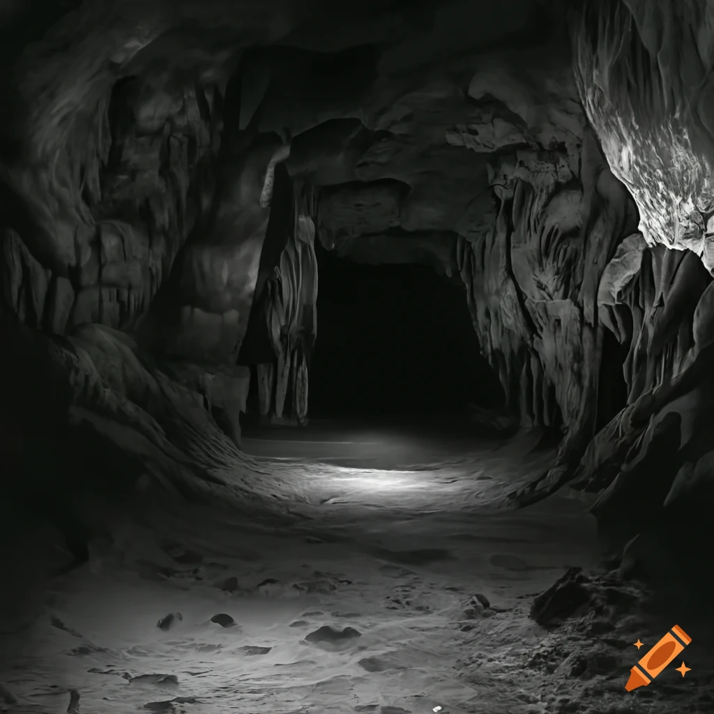 Image of exploring dark caves on Craiyon