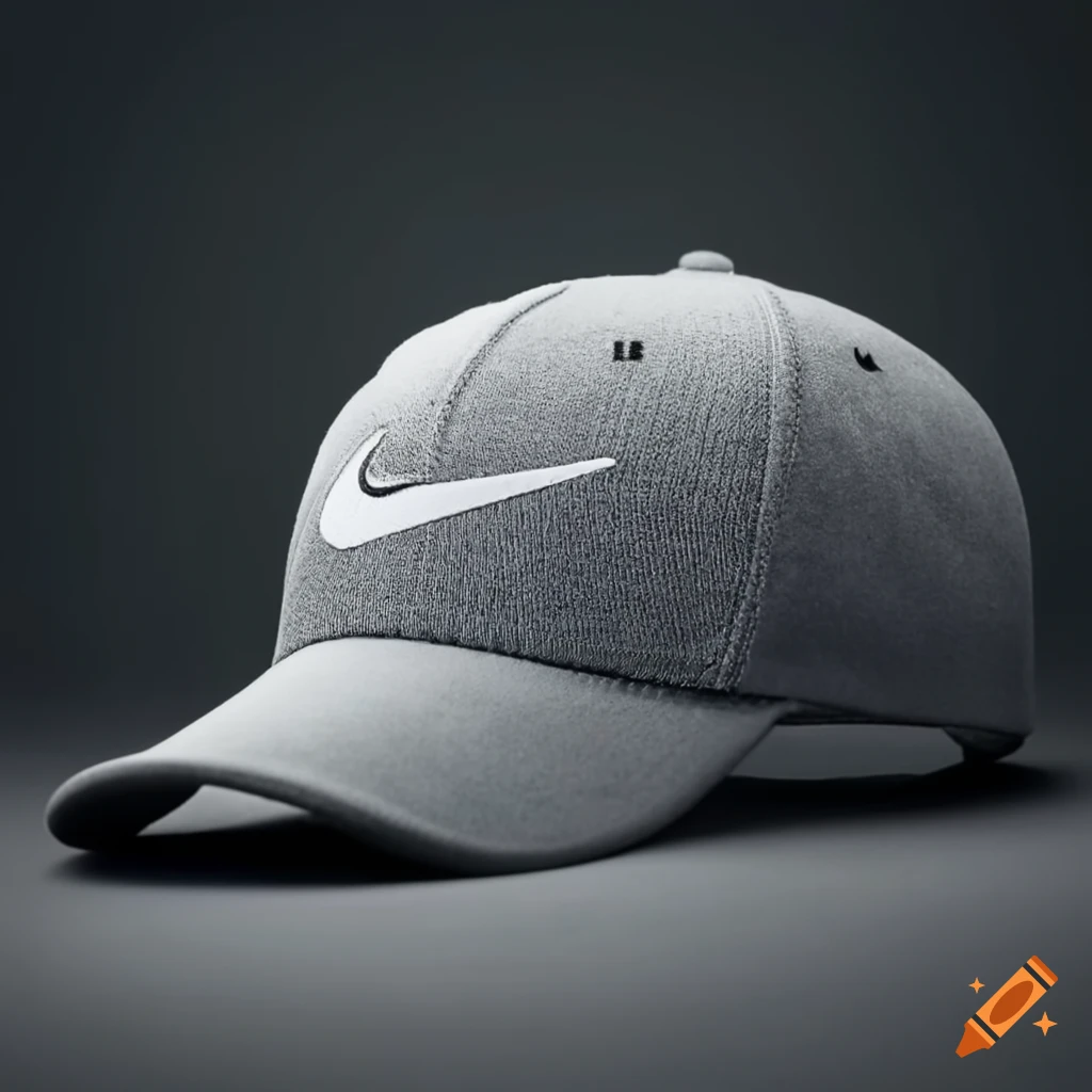 Grey NIKE cap with grey logo on Craiyon