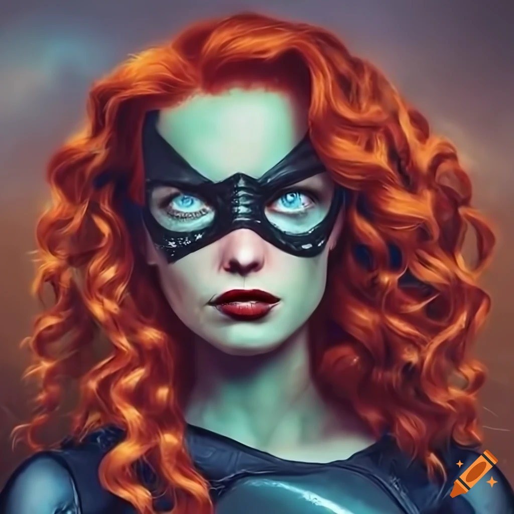 Portrait of a beautiful female zombie superhero on Craiyon