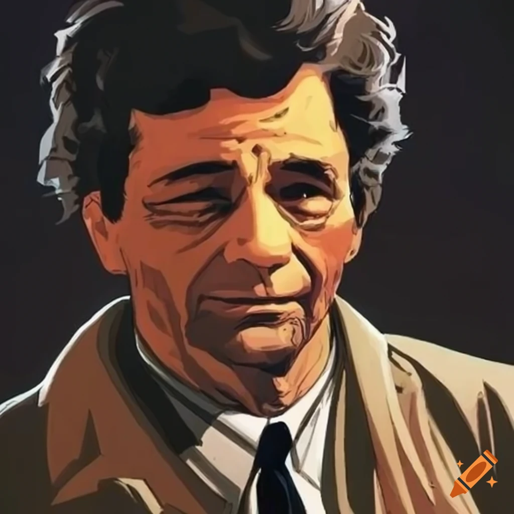 Portrait of inspector columbo on Craiyon