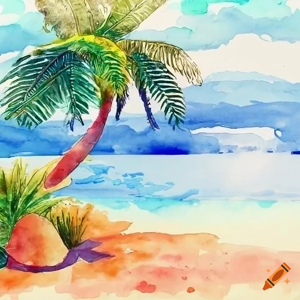 Tropical Island images created on Craiyon