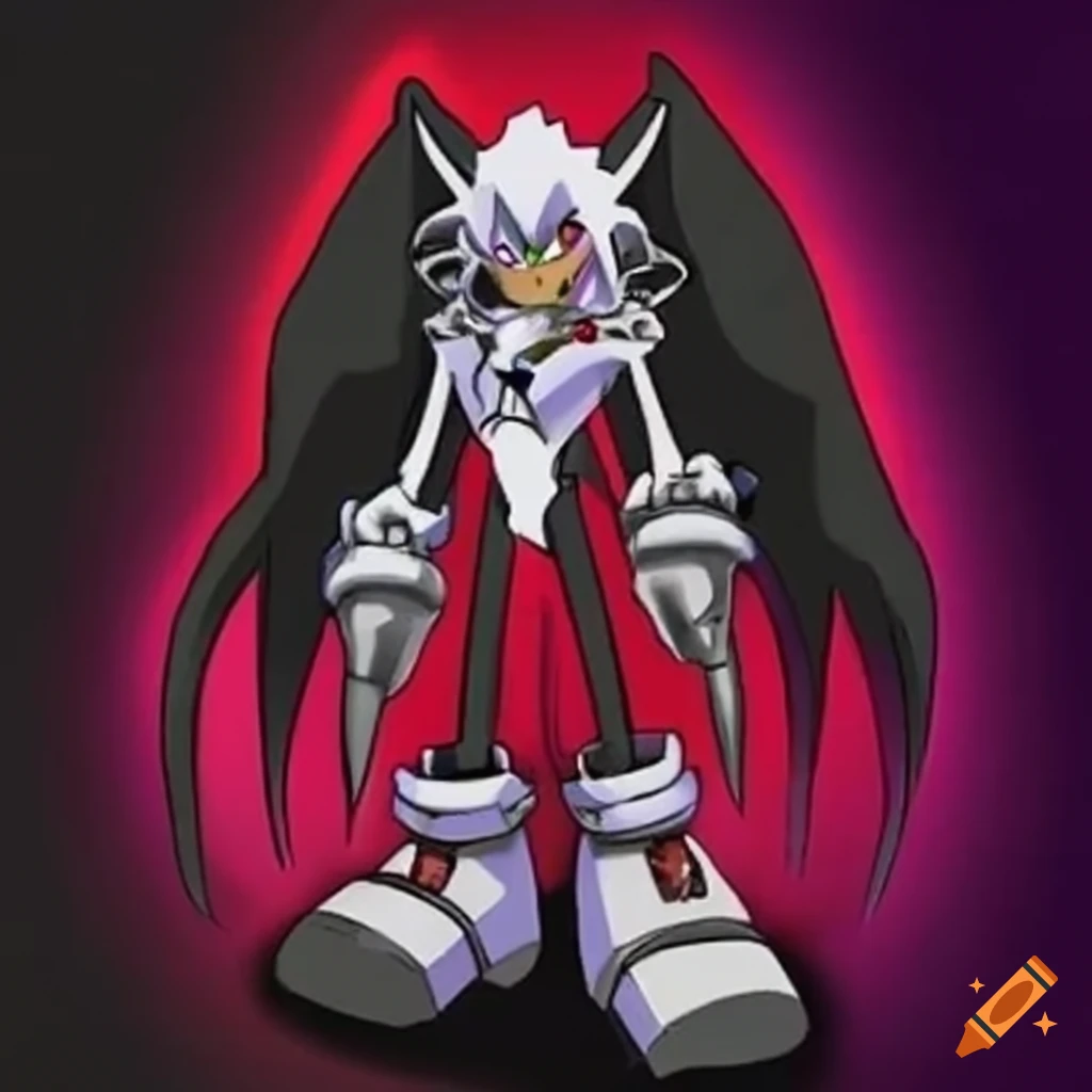 Digital artwork of Digimon Omegamon Zwart Mode and Shadow the Hedgehog ...