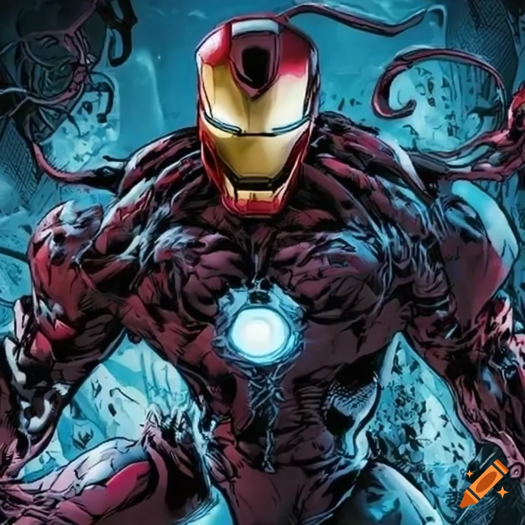 Venom and iron man fusion artwork on Craiyon