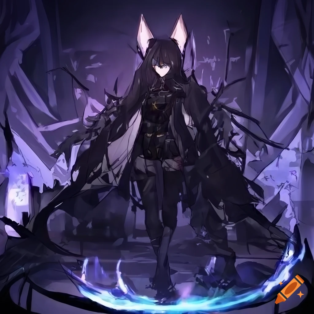 Artwork of an abyssal hunter character from Arknights on Craiyon
