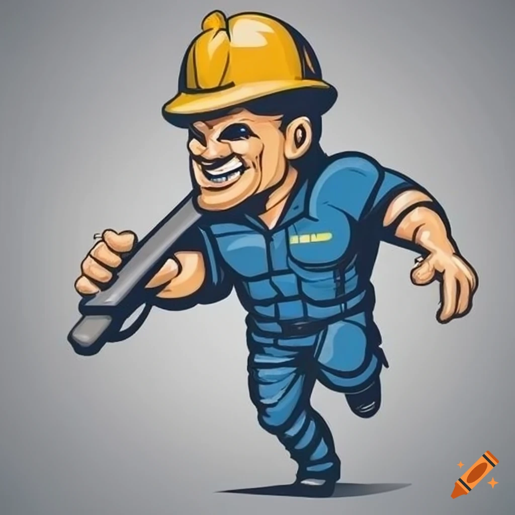 Lineman mascot illustration on Craiyon