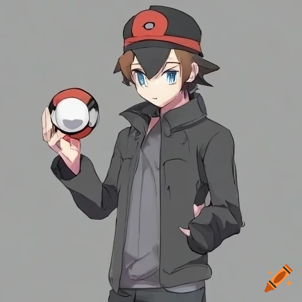 Image of a masculine Pokémon trainer with glasses and beard on Craiyon